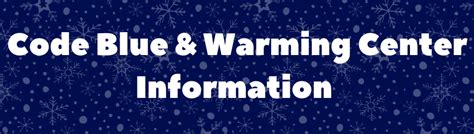 Code Blue And Warming Center Information Ocean County Library