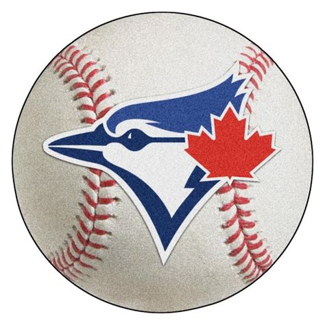 Fanmats Toronto Blue Jays 2 Ft X 2 Ft White Nylon Round Indoor