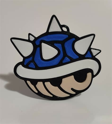 Free Stl File Spike Shell Super Mario Key Chain 🐚・3d Printable Design