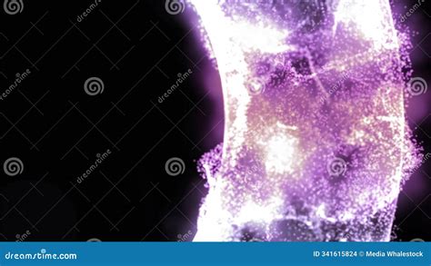 Abstract Colorful Molecular Structure Moving On A Black Background Abstract Animation Stock
