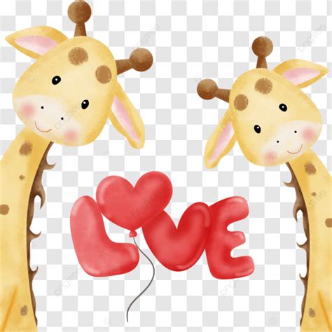 Giraffe With Love Valentine Vector Giraffe Love Valetnine Giraffe