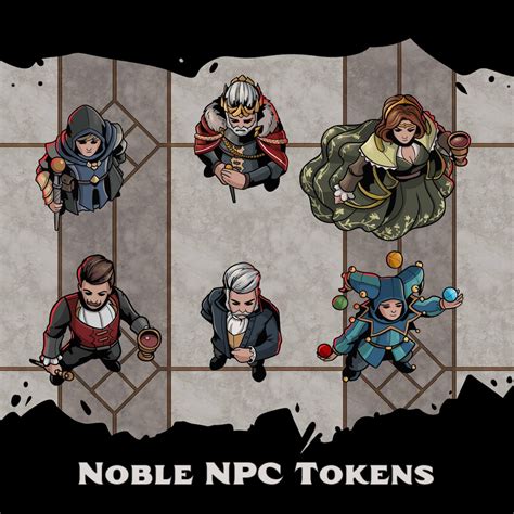 Top Down Tokens Noble Npcs Dnd Tokens Rpg Vtt Tokens Etsy