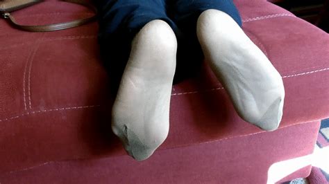 Ms Neecy Tan Reinforced Toe Nylons Soles Show 3 After Work Foot