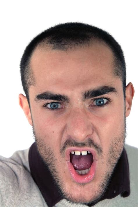 Man Shouting Stock Image Image Of Isolated Closeup Aggressivity