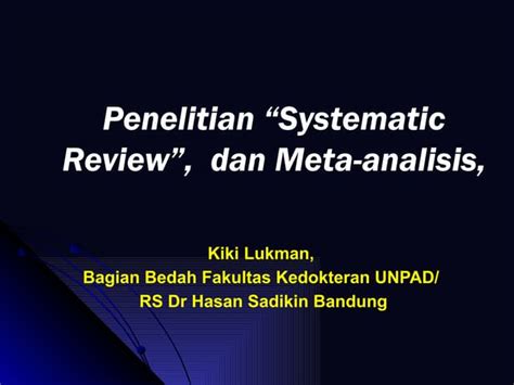 Systematic Review And Meta Analysis Slide Healthcare Pptx