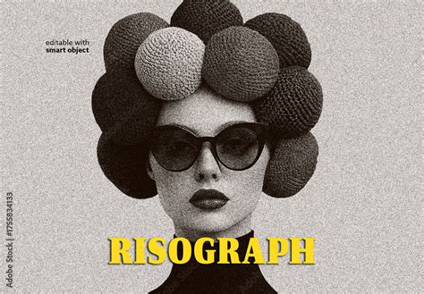Risograph Photo Effect Stock Template Adobe Stock