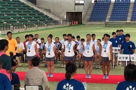 女子テニス部が全国高校総体において女子団体 位女子ダブルス 位に 野田学園高等学校野田学園中学高等学校