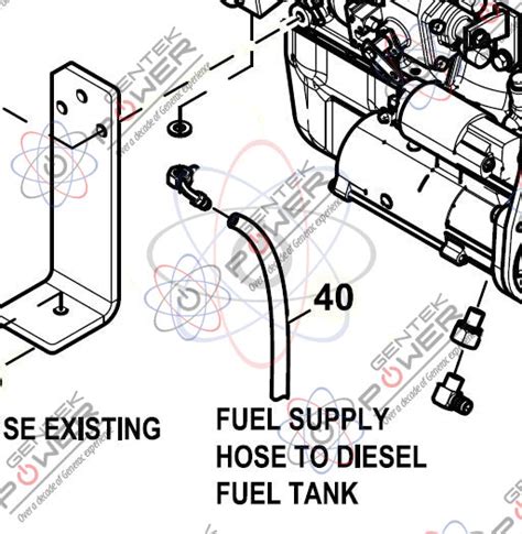 Generac 0f3741g Diesel Fuel Stainless Line From Tank Gentek Power