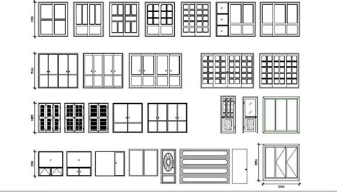 Creative Multiple Double Blocks Elevation Cad Drawing Details Dwg File