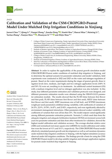 Pdf Calibration And Validation Of The Csm Cropgro Peanut Model Under