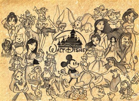 Disney Characters Collage