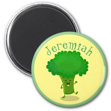Cute Funny Dancing Broccoli Cartoon Illustration Magnet Zazzle Dance Humor Cartoon