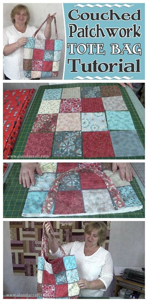 Patchwork Tote Bag With Couching Free Sewing Video And Tutorial Sew