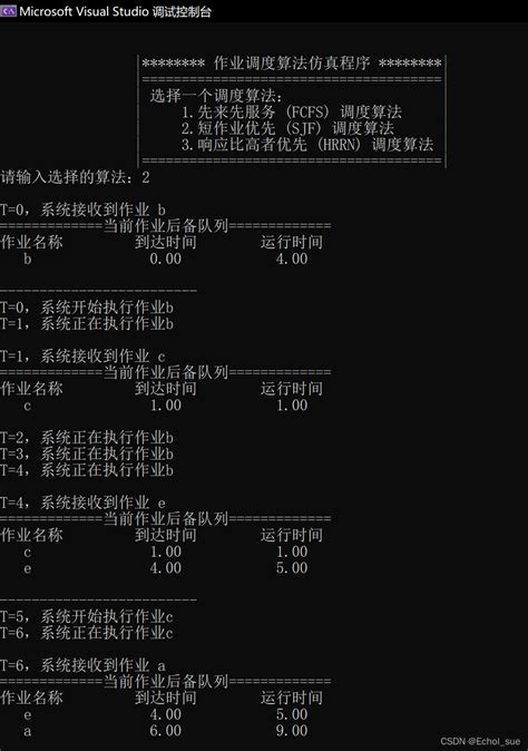 作业调度算法的仿真 作业调度算法模拟 csdn博客