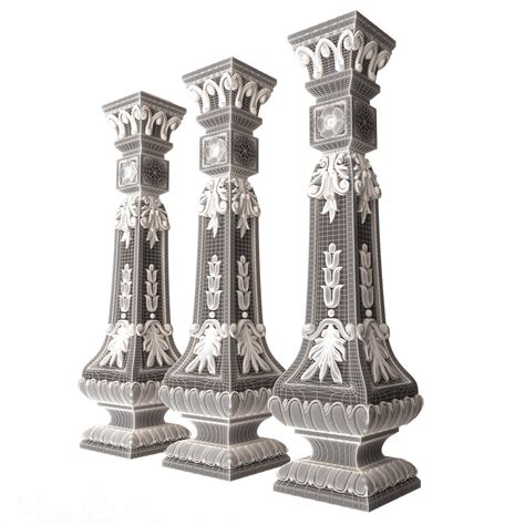 Classic Baluster 07 3d Model By Khaganfx