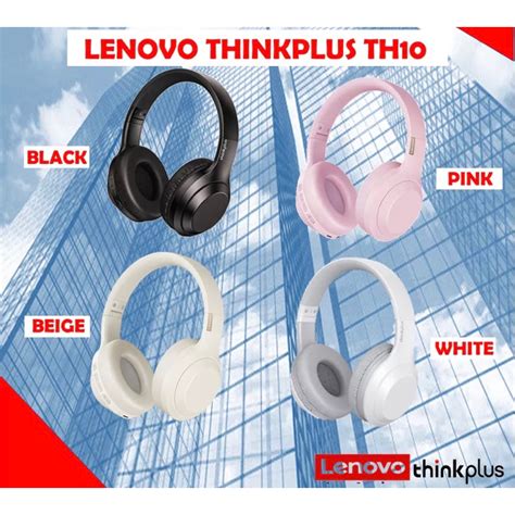Jual Lenovo Th 10 Headphone Bluetooth Wireless Card Pink Putih Hitam Kiip Th10 Th30 Shopee
