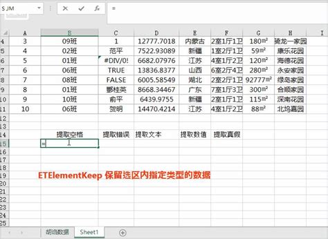 Excel Efunction 高级函数教程17 Etelementkeep函数，保留选区内特定类型数据 知乎