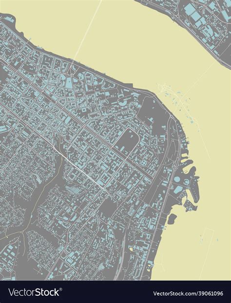 Map Of The City Dnipro Ukraine Royalty Free Vector Image