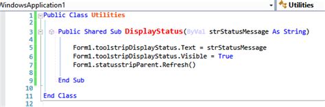 Net Unable To Update Toolstrip Using Class File Stack Overflow