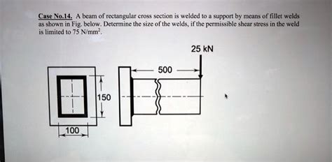 Solved Case No14 A Beam Of Rectangular Cross Section Is Welded To A
