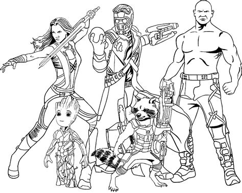 Guardians Of The Galaxy Coloring Page