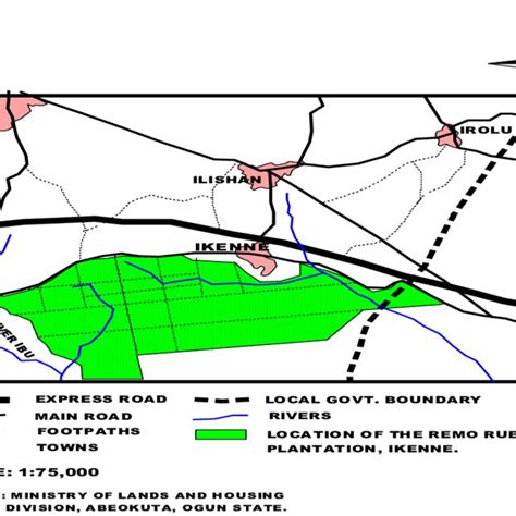 Map Of Remo Rubber Plantation Ikenne Southwestern Nigeria Download Scientific Diagram