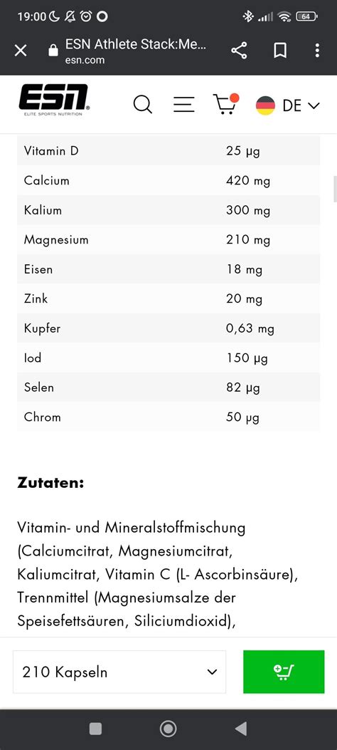 Esn Athlete Stack Men Alternatives R Supplements