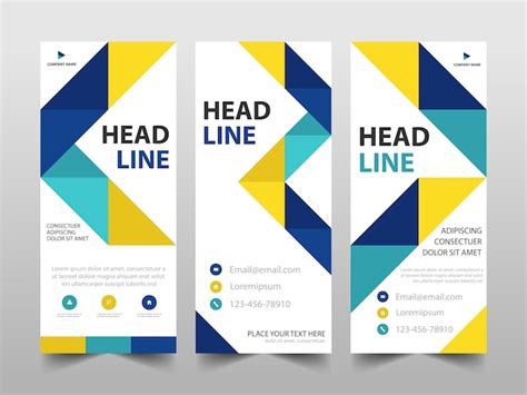 화려한 롤업 디자인 서식 파일 프리미엄 벡터