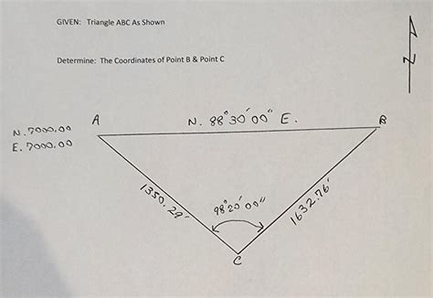 Solved Given Triangle Abc As Shown Determine The