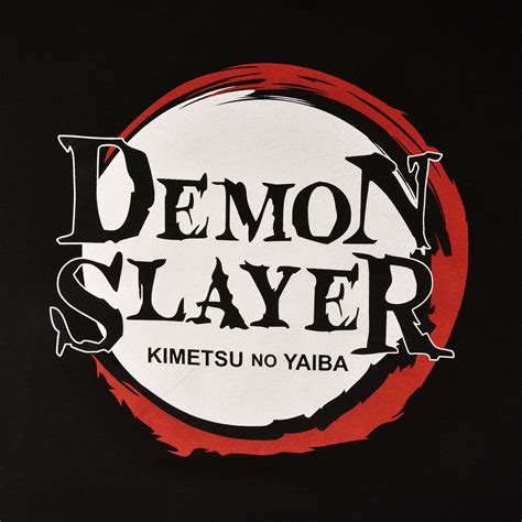 Demon Slayer Logo T Shirt Schwarz Elbenwald