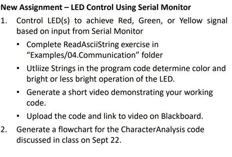Solved New Assignment Led Control Using Serial Monitor 1