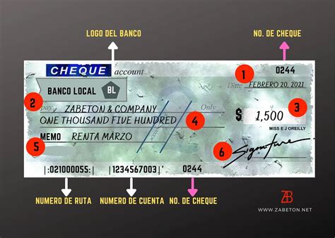 Como Escribir Un Cheque Aprenda A Llenar Un Cheque Ejemplo
