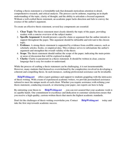 What Components Are Needed For A Thesis Statement Pdf Essays Thesis What Components Are Needed For A Thesis Statement Pdf Essays Thesis