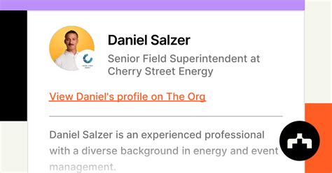 Daniel Salzer Senior Field Superintendent At Cherry Street Energy The Org