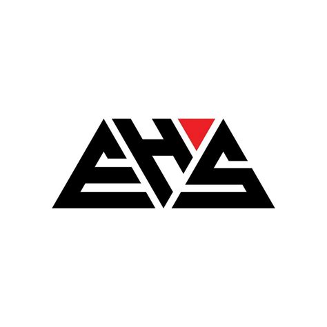 Ehs Triangle Letter Logo Design With Triangle Shape Ehs Triangle Logo