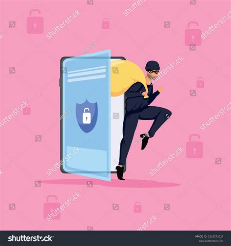 Hacker Attack Smartphone Cyber Security Stock Vector Royalty Free 2232273025 Shutterstock