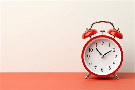 Premium Ai Image A Minimal 3d Analog Alarm Clock Timer Background