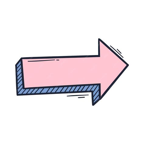Premium Vector Colorful Doodle Arrow Element