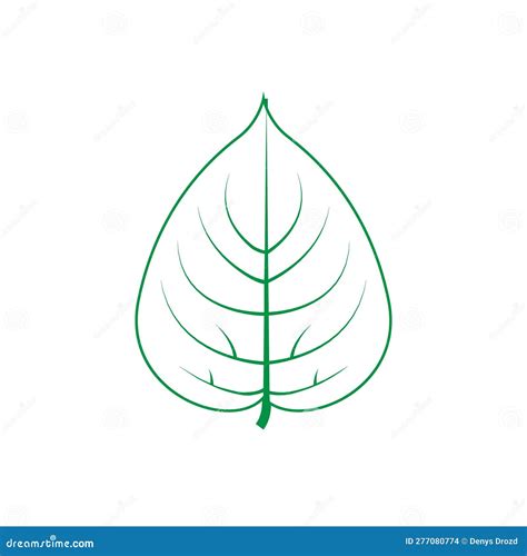 Green Leaf Vector Icon Botany Illustration Sign Ecology Symbol Eco