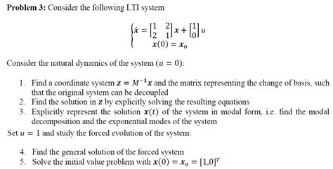 Solved Problem Consider The Following LTI System X X Chegg