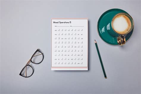 1620 Problems Printable Math Mixed Operations Worksheet Grade 1st 2nd 3rd 4th 5th