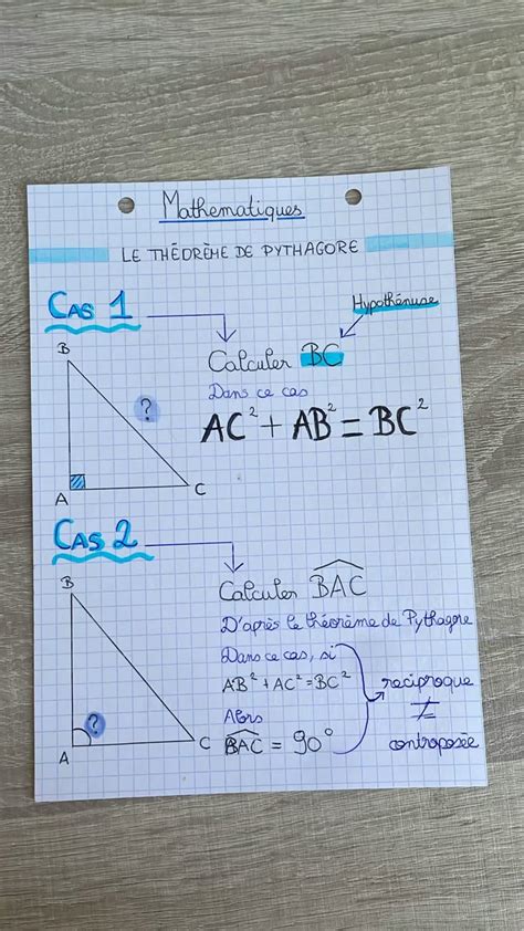 Fiche De Révision Mathématiques Le Théorème De Pythagore En 2025 Fiche De Révision Mathématiques Le Théorème De Pythagore En 2025