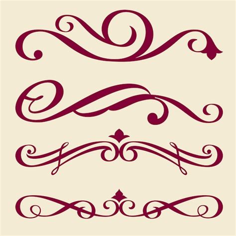 Um Conjunto De Elementos Decorativos Para Um Convite De Casamento