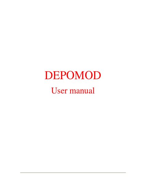 Depomod Pdf Sensitivity Analysis File Format