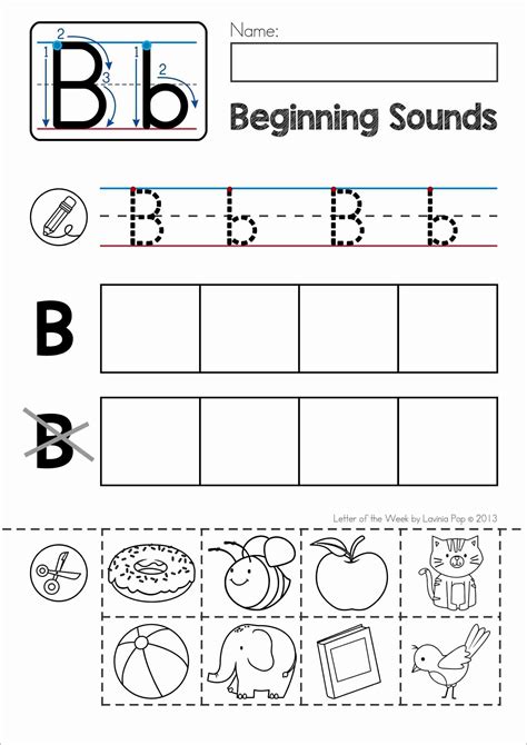 Worksheet For Kindergarten Letter B Updated Magna Worksheets
