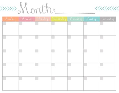 Awesome Free Printable Monthly Calendar Templates Free Printable