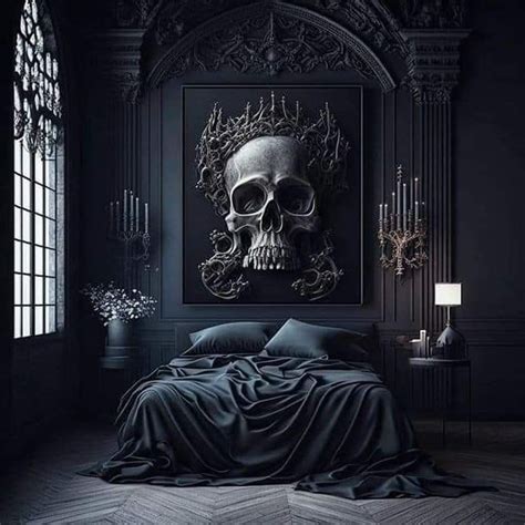 Dark Gothic Skull Themed Bedroom Concept Dark Gothic Bedroom Design