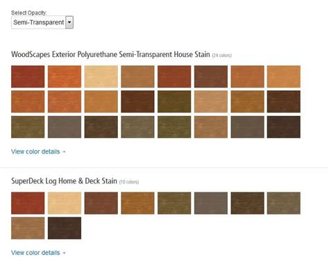 Cedar Color Stain Samples