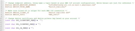 Mbed Os Example Adding Aws Iot Parameters Finperform Posted On The
