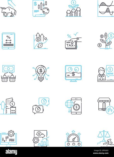 Performance Metrics Linear Icons Set Efficiency Accuracy Productivity Turnaround
